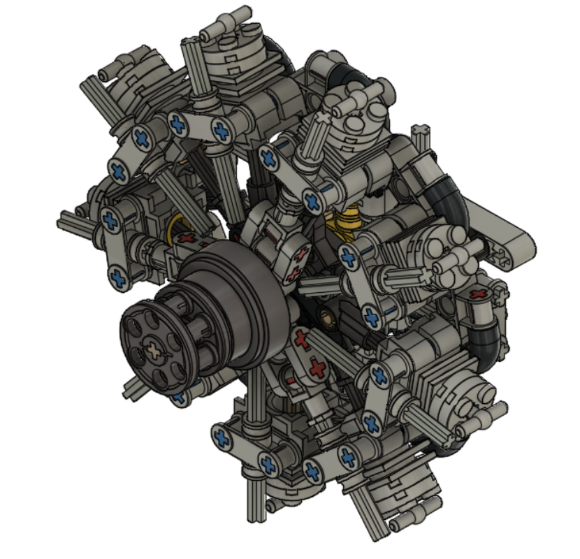 LEGO MOC 9 Cylinder Rotary Radial Engine by WPNGLS | Rebrickable ...