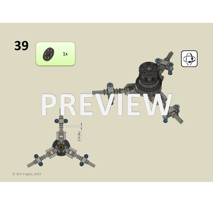 LEGO MOC 9 Cylinder Rotary Radial Engine by WPNGLS | Rebrickable ...