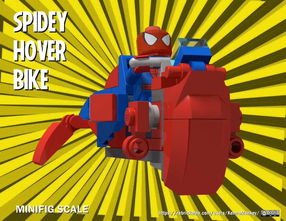 LEGO MOC Spidey Hover Bike by KennoMonkey | Rebrickable - Build with LEGO