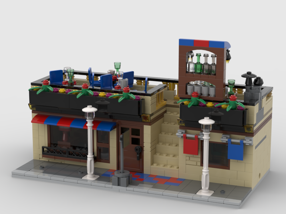 LEGO MOC Bistro with Roof Dining, small modular by t-nova | Rebrickable ...