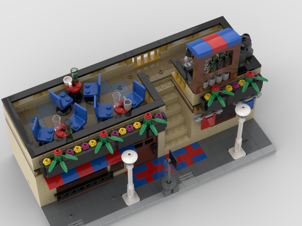 LEGO MOC Bistro with Roof Dining, small modular by t-nova | Rebrickable ...