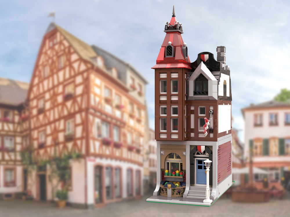 LEGO MOC Half Timbered Townhouse Modular by BurningBricks | Rebrickable ...
