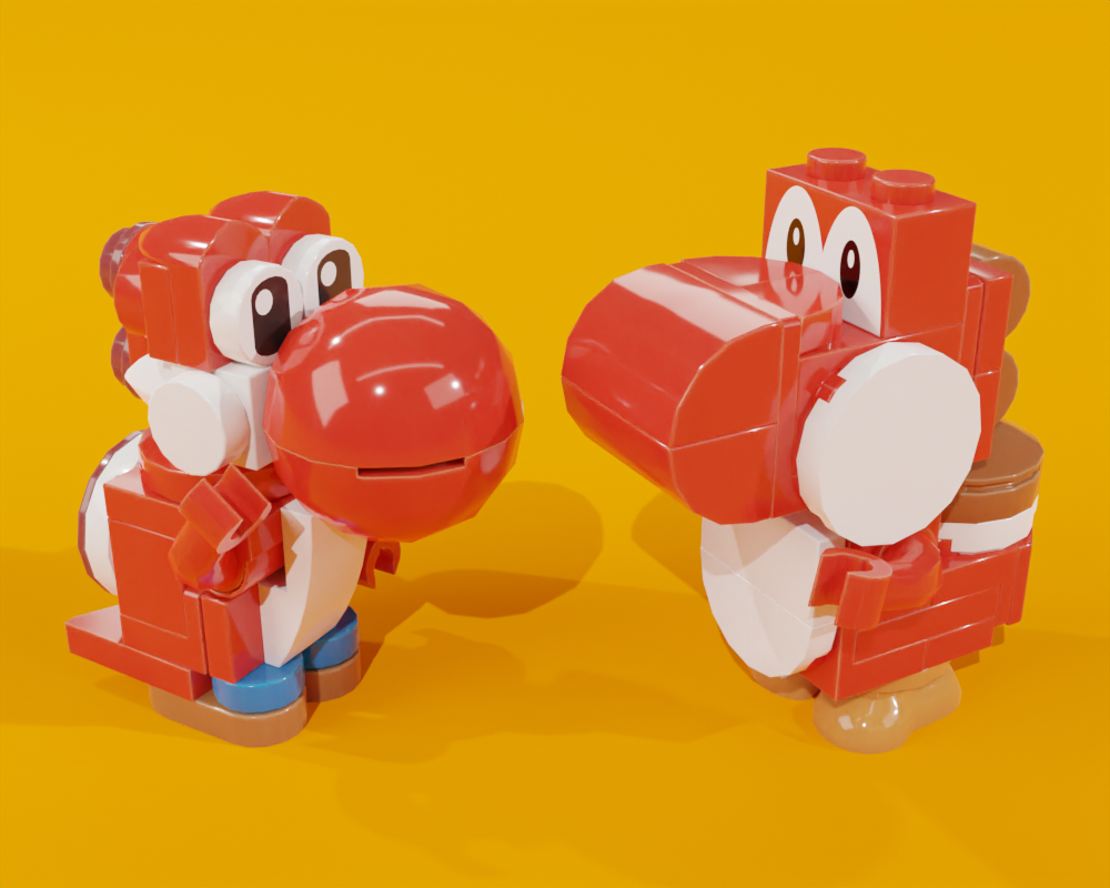 LEGO MOC Red Yoshi by jheewee | Rebrickable - Build with LEGO
