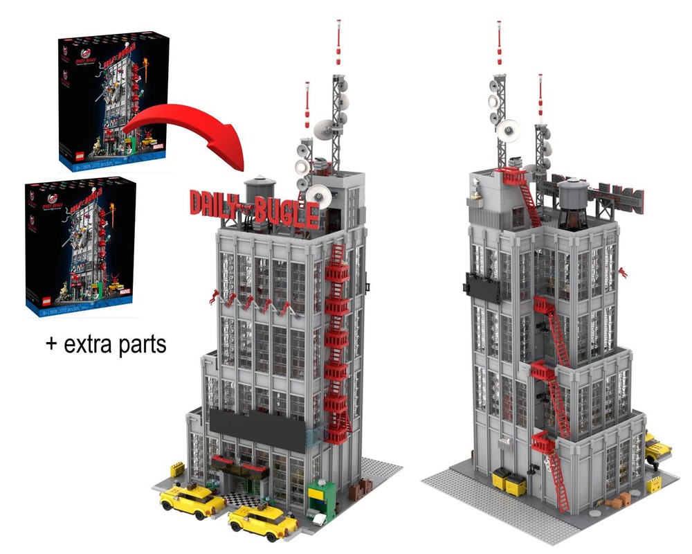 LEGO MOC Double Daily Bugle Office Tower by CelloFellow | Rebrickable ...