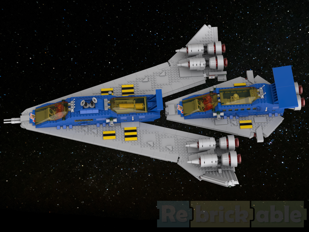 Lego Moc Galaxy Lambda I And Ii From 3x 10497 Galaxy Explorer By