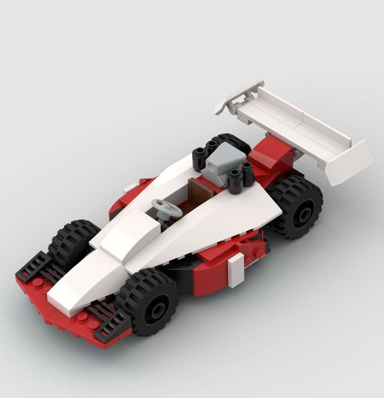 LEGO MOC White and Red themed F1 Racecar by MengoLego | Rebrickable ...