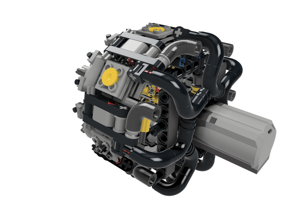 LEGO MOC 7 Cylinder Radial Engine by WPNGLS | Rebrickable - Build with LEGO