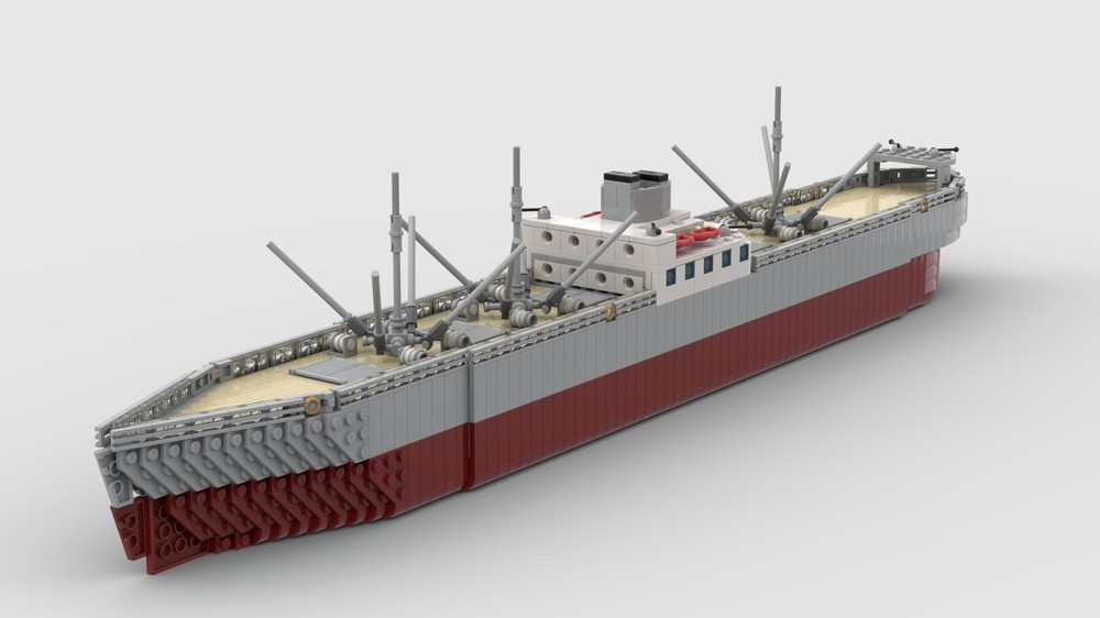 Lego Moc Liberty Ship By Resqusto Rebrickable Build With Lego