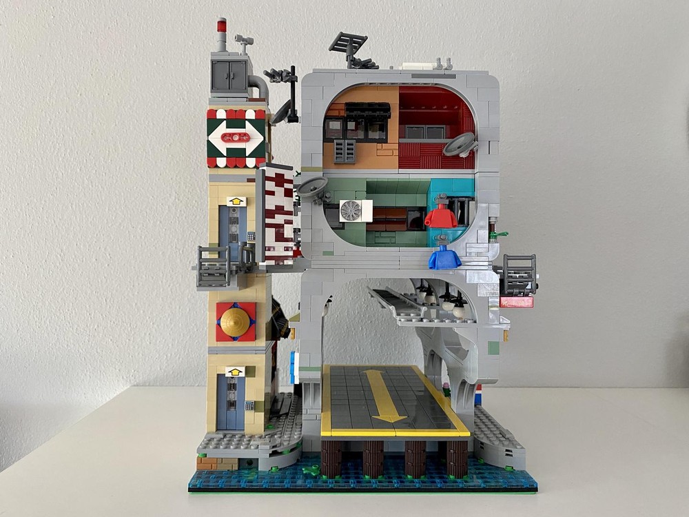 LEGO MOC Ninjago City Suspended Train Station by cjtonic | Rebrickable ...
