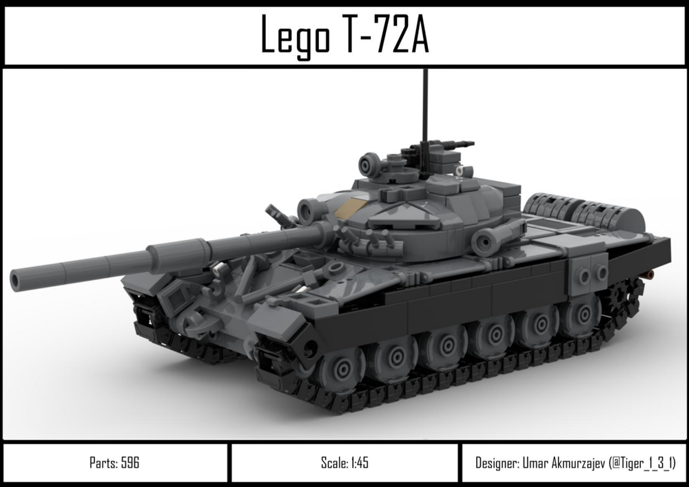 LEGO MOC Lego T-72A (1:45 scale) by Tiger_1_3_1 | Rebrickable - Build ...