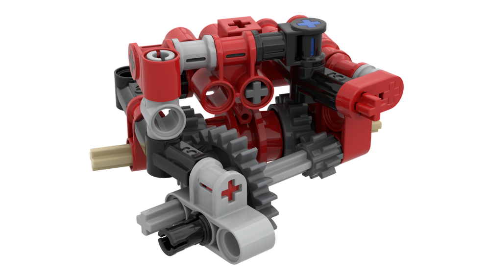 LEGO MOC Angled Axle Gearbox by 2in1 | Rebrickable - Build with LEGO