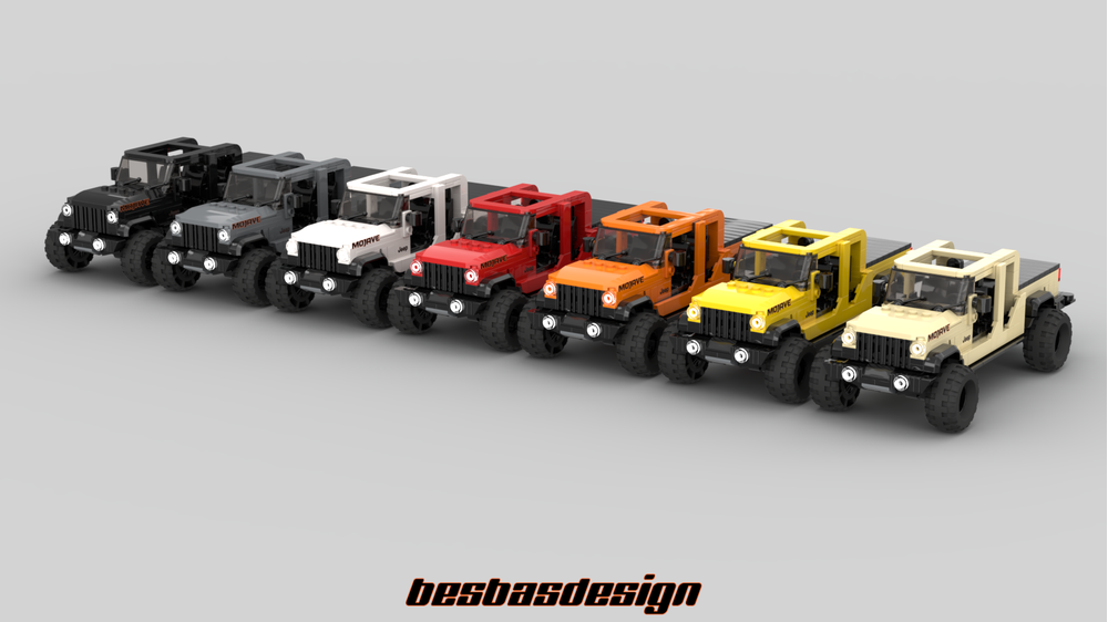 LEGO MOC Jeep Gladiator Mojave by besbasdesign | Rebrickable - Build ...