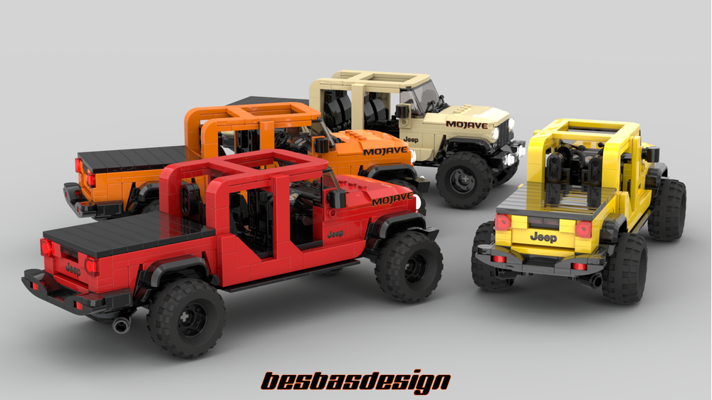 LEGO MOC Jeep Gladiator Mojave by besbasdesign | Rebrickable - Build ...