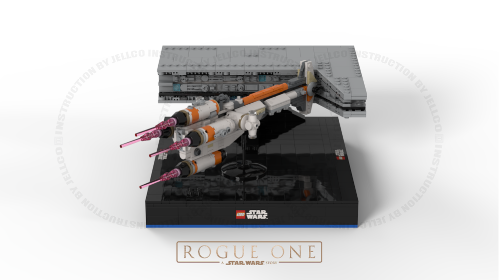 Lego Moc Micro Diorama Rogue One Hammerhead Corvette By Jellco