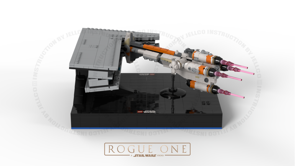 Lego Moc Micro Diorama Rogue One Hammerhead Corvette By Jellco