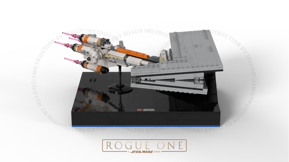 Lego Moc Micro Diorama Rogue One Hammerhead Corvette By Jellco