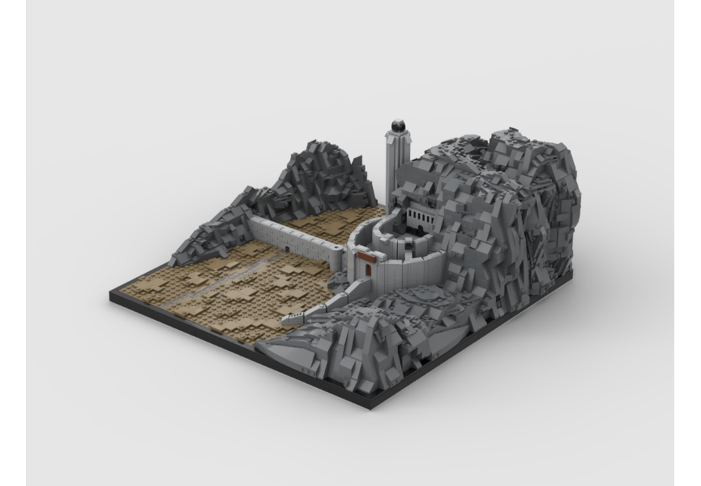 Lego Moc Helms Deep Microscale By Thelegowolfpack Rebrickable