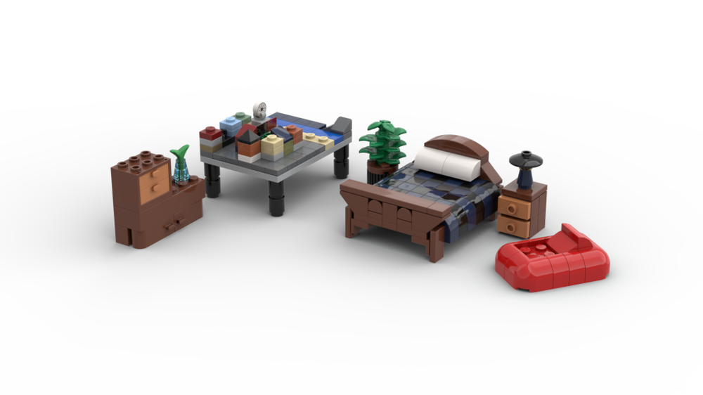 LEGO MOC Bedroom Accessory Pack by GIB Studios | Rebrickable - Build with LEGO