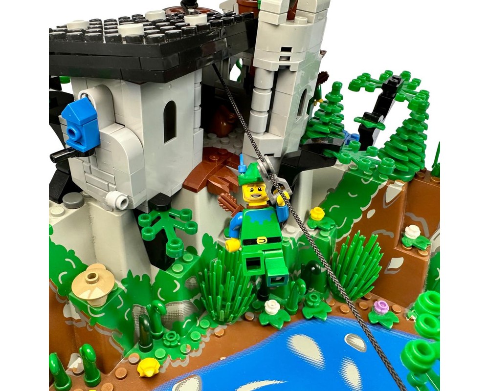 LEGO MOC Forestmen Rope Escape Hideout | Zipline over Canyon | Mountain ...