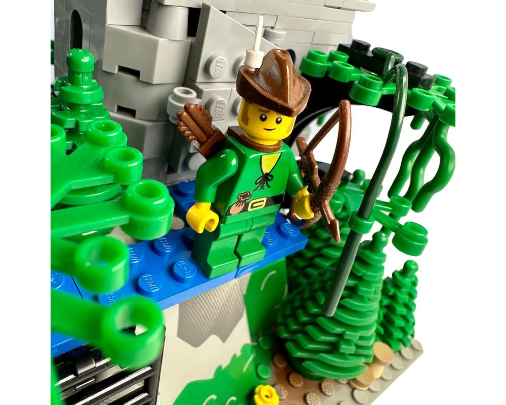 LEGO MOC Forestmen Rope Escape Hideout | Zipline over Canyon | Mountain ...