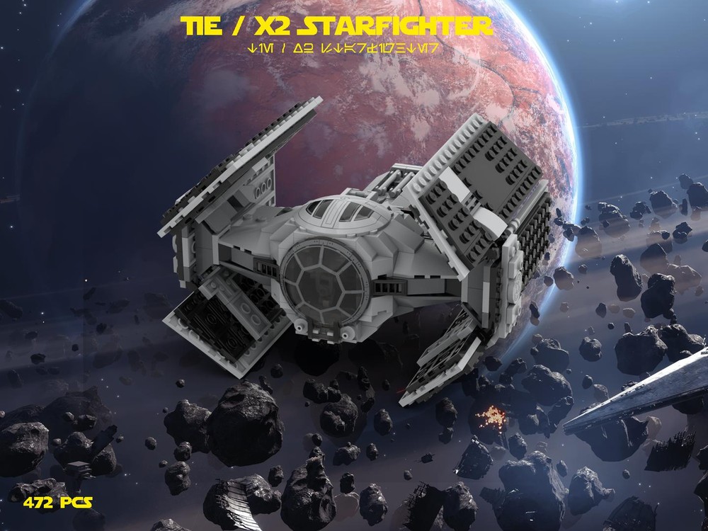 LEGO MOC TIE/x2 Starfighter by Fabian2 | Rebrickable - Build with LEGO