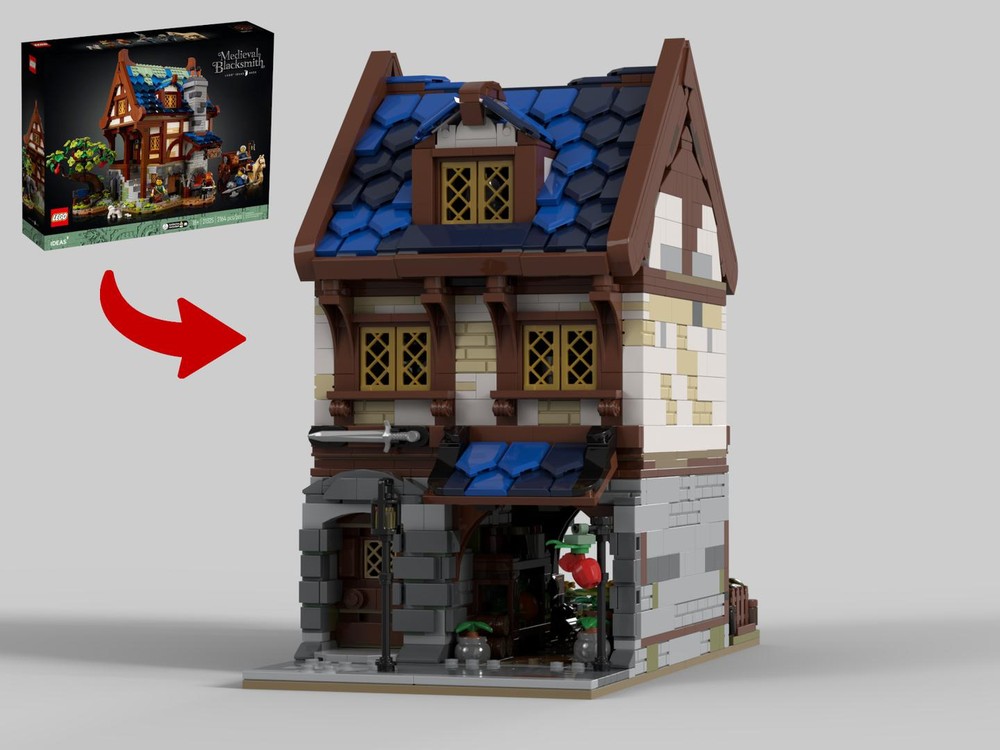 LEGO MOC Modular Market And Antique Store by Krugaar | Rebrickable ...