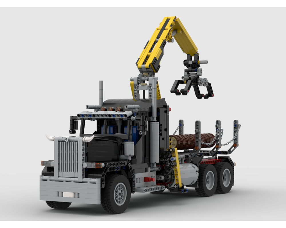 LEGO MOC Peterbilt 389 log truck by Cyborg-Samurai | Rebrickable ...