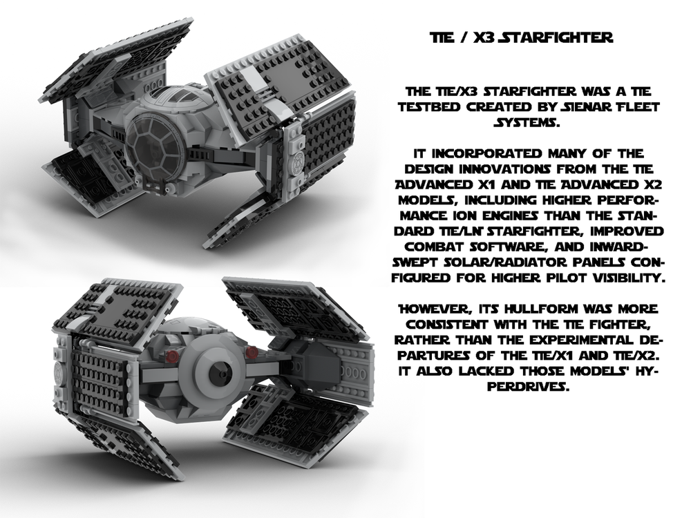Lego Moc Tiex3 Starfighter By Fabian2 Rebrickable Build With Lego