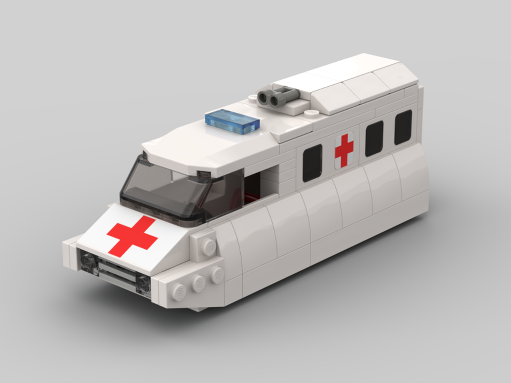 Lego Moc Hover Ambulance By Brickwab Rebrickable Build With Lego