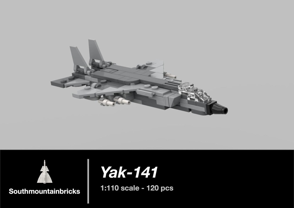 LEGO MOC Yak-141 [1:110 scale] by Southmountainbricks | Rebrickable ...