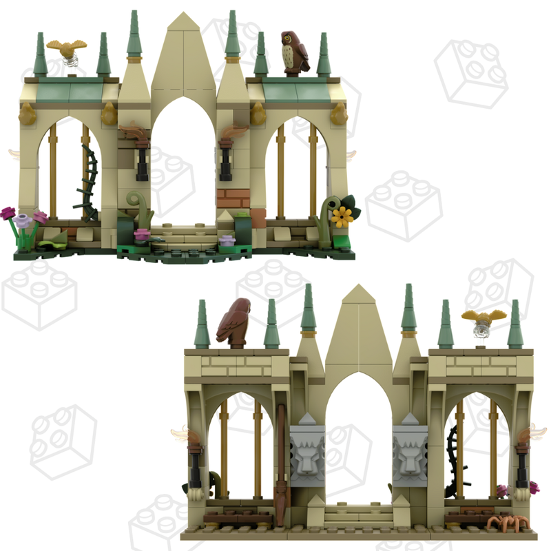 LEGO MOC HP Castle Courtyard by boyfriendbuilds | Rebrickable - Build ...