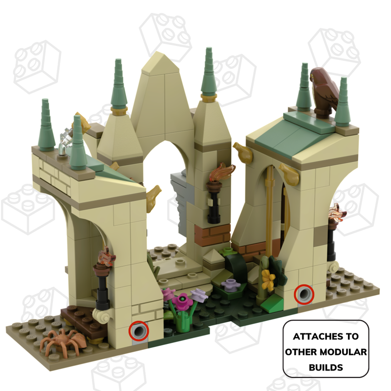 LEGO MOC HP Castle Courtyard by boyfriendbuilds | Rebrickable - Build ...