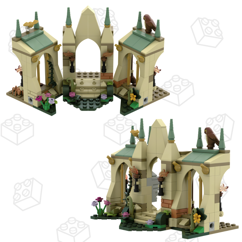 LEGO MOC HP Castle Courtyard by boyfriendbuilds | Rebrickable - Build ...