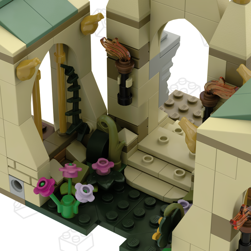 LEGO MOC HP Castle Courtyard by boyfriendbuilds | Rebrickable - Build ...