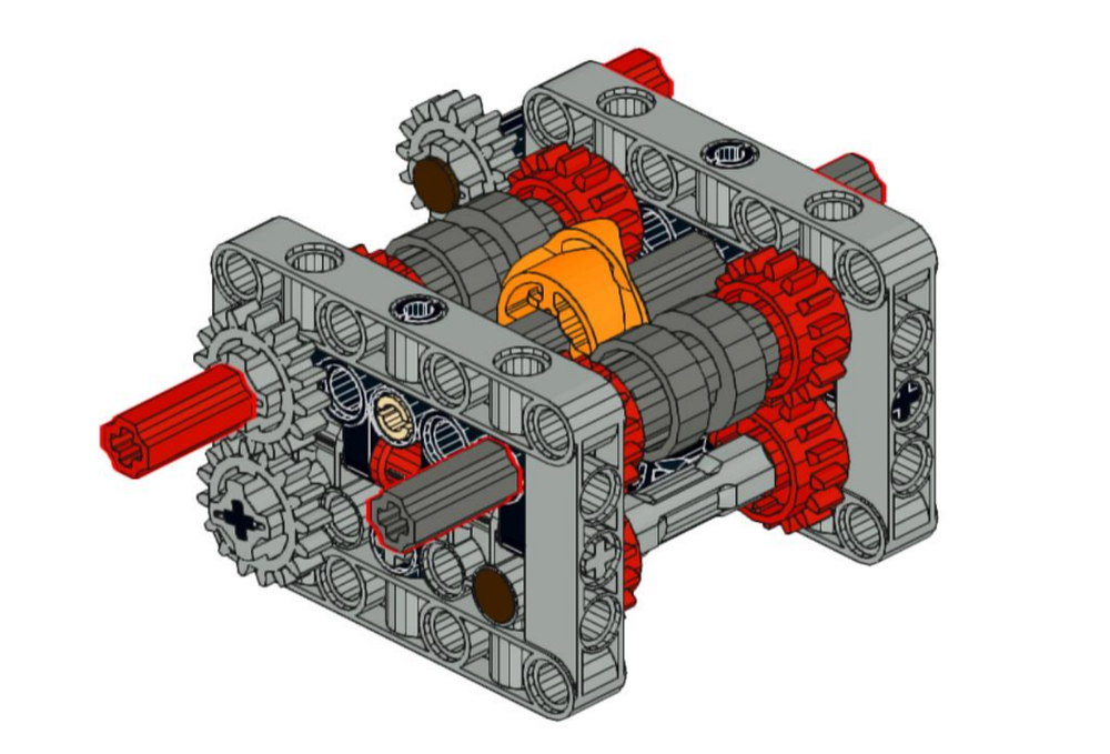 LEGO MOC 2 speed gearbox by jellemtb | Rebrickable - Build with LEGO