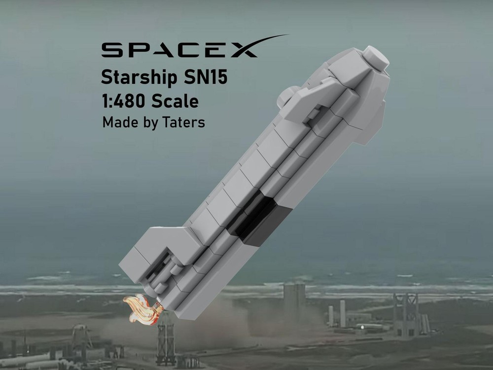 LEGO MOC SpaceX Starship SN15 by Taters | Rebrickable - Build with LEGO