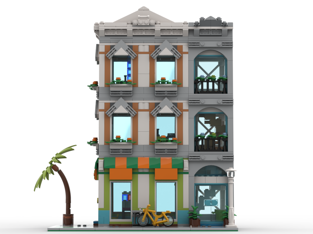 Lego Moc Corner Beach Apartment Modification Of Set 60365 By Brick