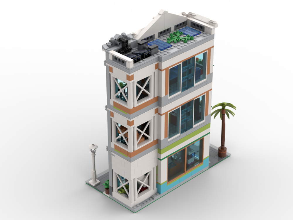 Lego Moc Corner Beach Apartment Modification Of Set 60365 By Brick