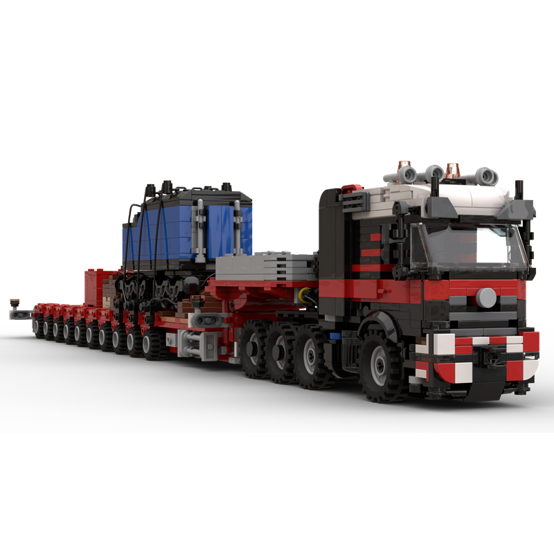 LEGO MOC 8x4 Semi-Tractor with 10-Axle STZ Extendable Low-Loader by ...