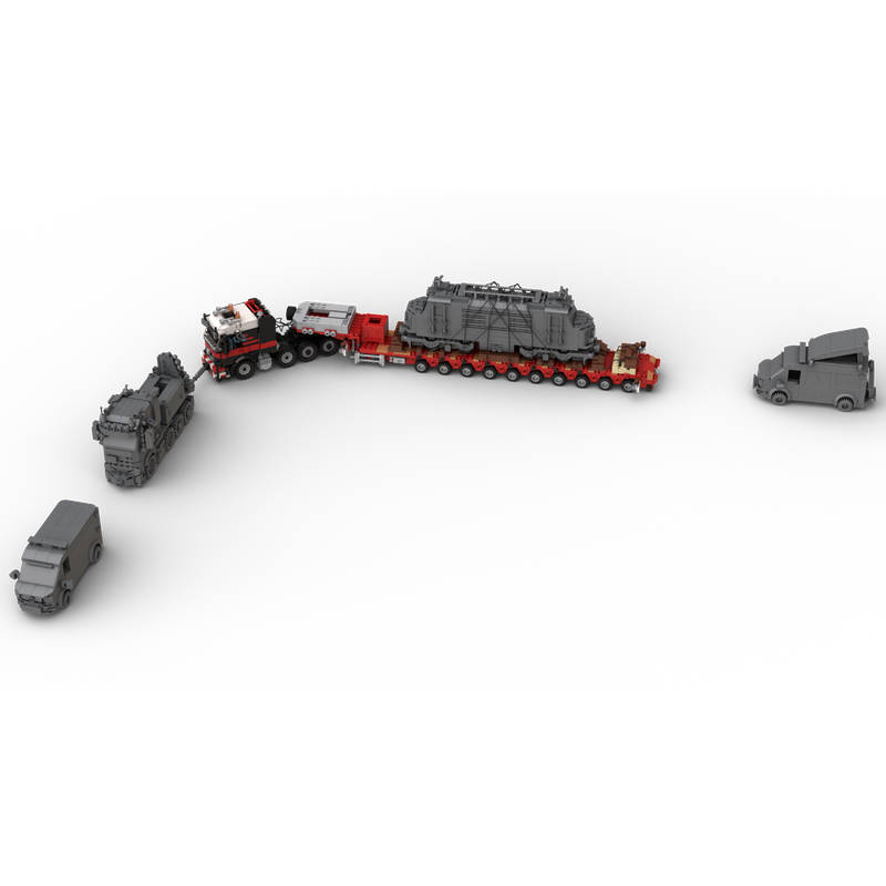 LEGO MOC 8x4 Semi-Tractor with 10-Axle STZ Extendable Low-Loader by ...