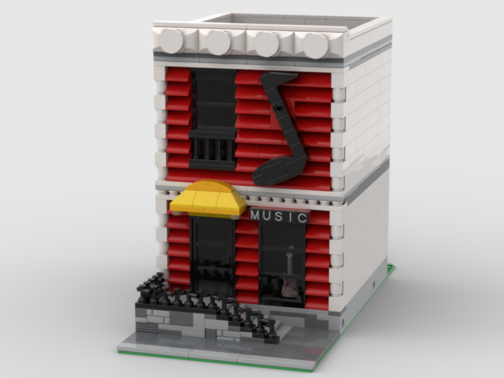 LEGO MOC Modular Music Shop by MOCaroundtheclock | Rebrickable - Build ...