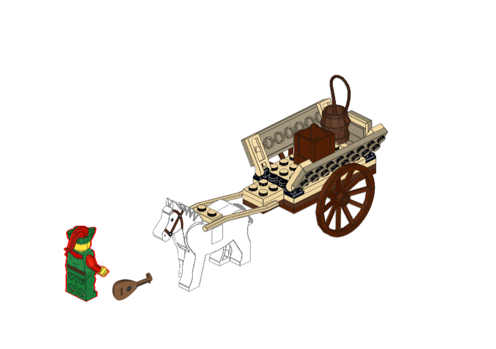 LEGO MOC Bard/Troubadour Cart by TheThreeGs | Rebrickable - Build with LEGO