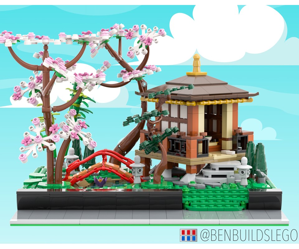 LEGO MOC Modular Tranquil Garden by benbuildslego | Rebrickable - Build ...