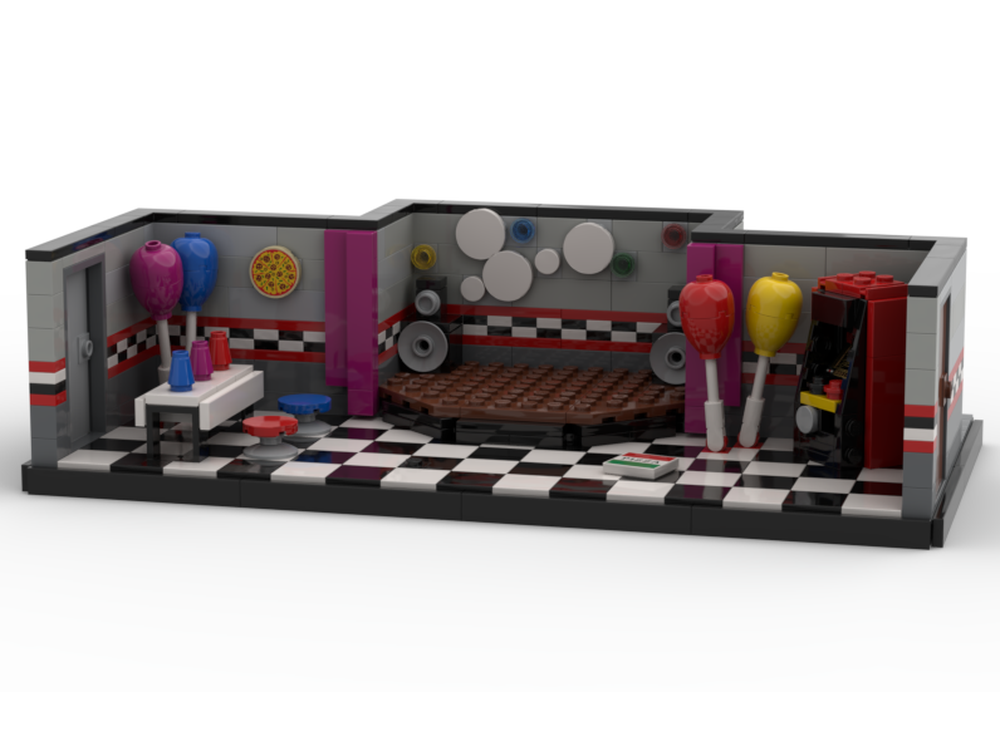 Lego Moc Five Nights At Freddys 1 Stage Fnaf By Cannonbricks