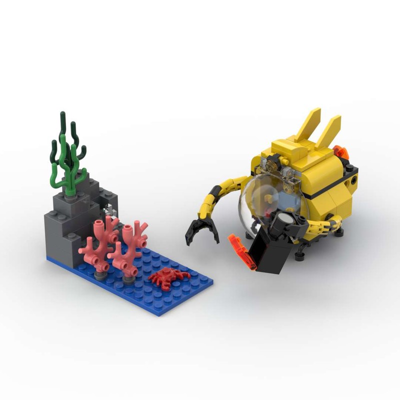 LEGO MOC Yellow Minisub by porklegoguy | Rebrickable - Build with LEGO