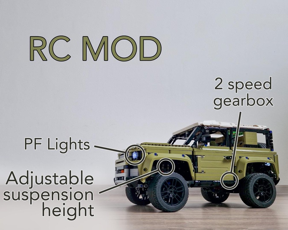 LEGO MOC Motorised Defender v6 by gamayun | Rebrickable - Build with LEGO