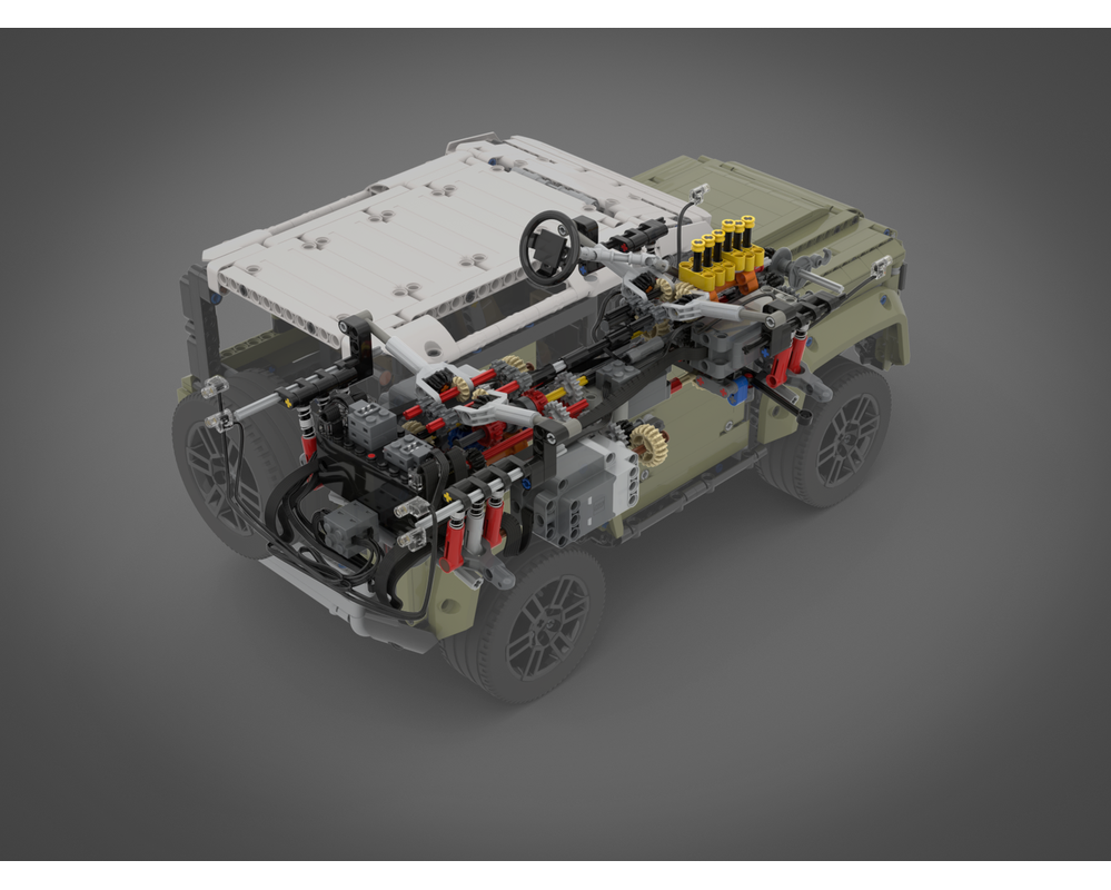 LEGO MOC Motorised Defender v6 by gamayun | Rebrickable - Build with LEGO