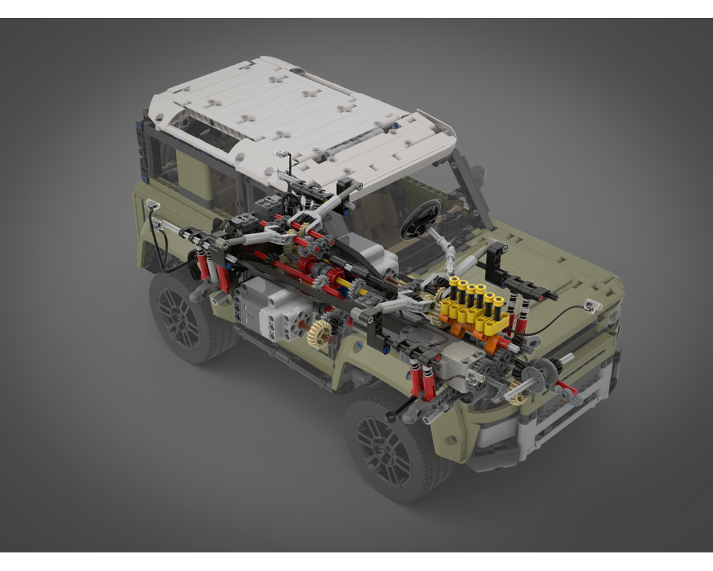 LEGO MOC Motorised Defender v6 by gamayun | Rebrickable - Build with LEGO