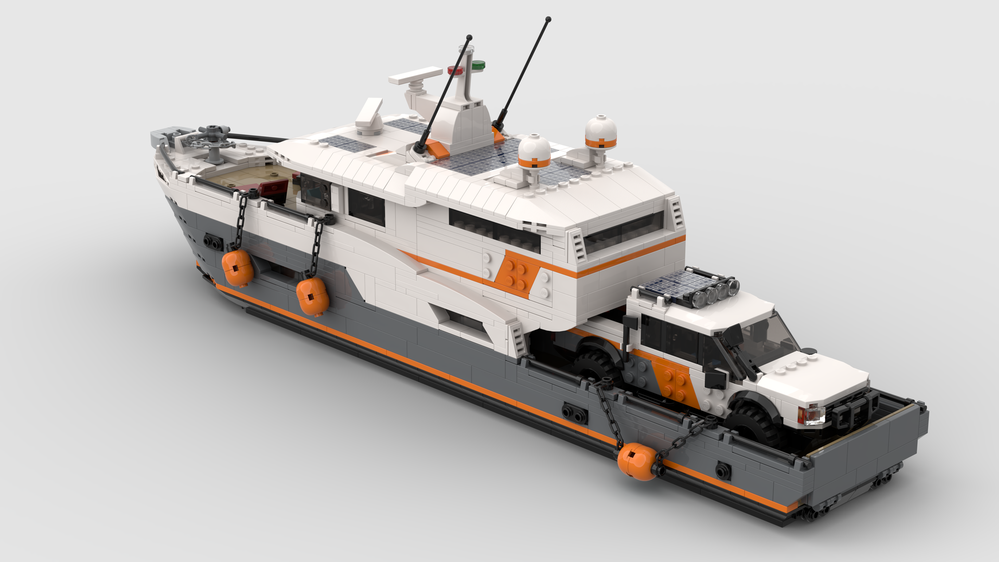 LEGO MOC Expedition Yacht by PrShadoko | Rebrickable - Build with LEGO