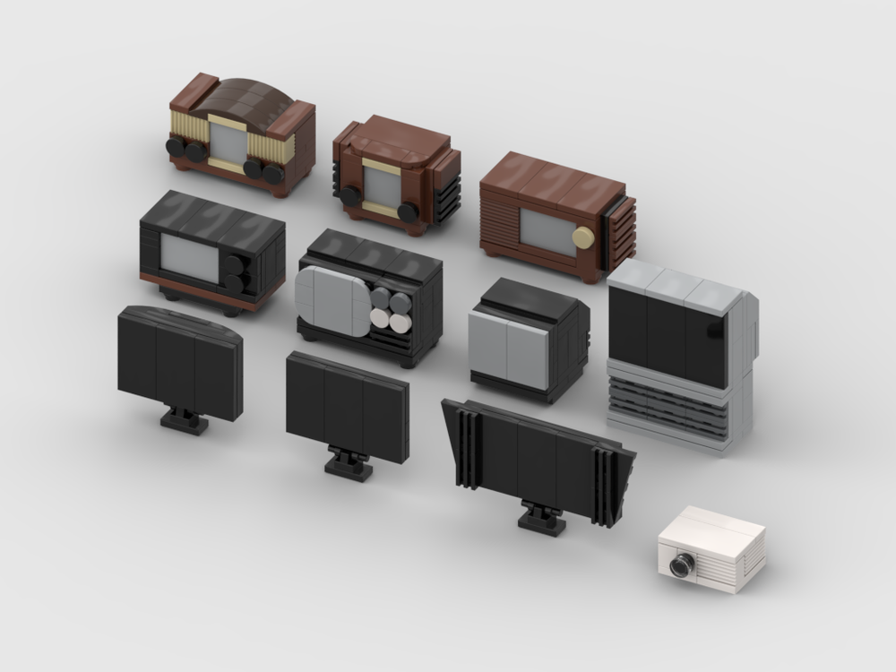 LEGO MOC The Evolution of Television by gabizon | Rebrickable - Build ...